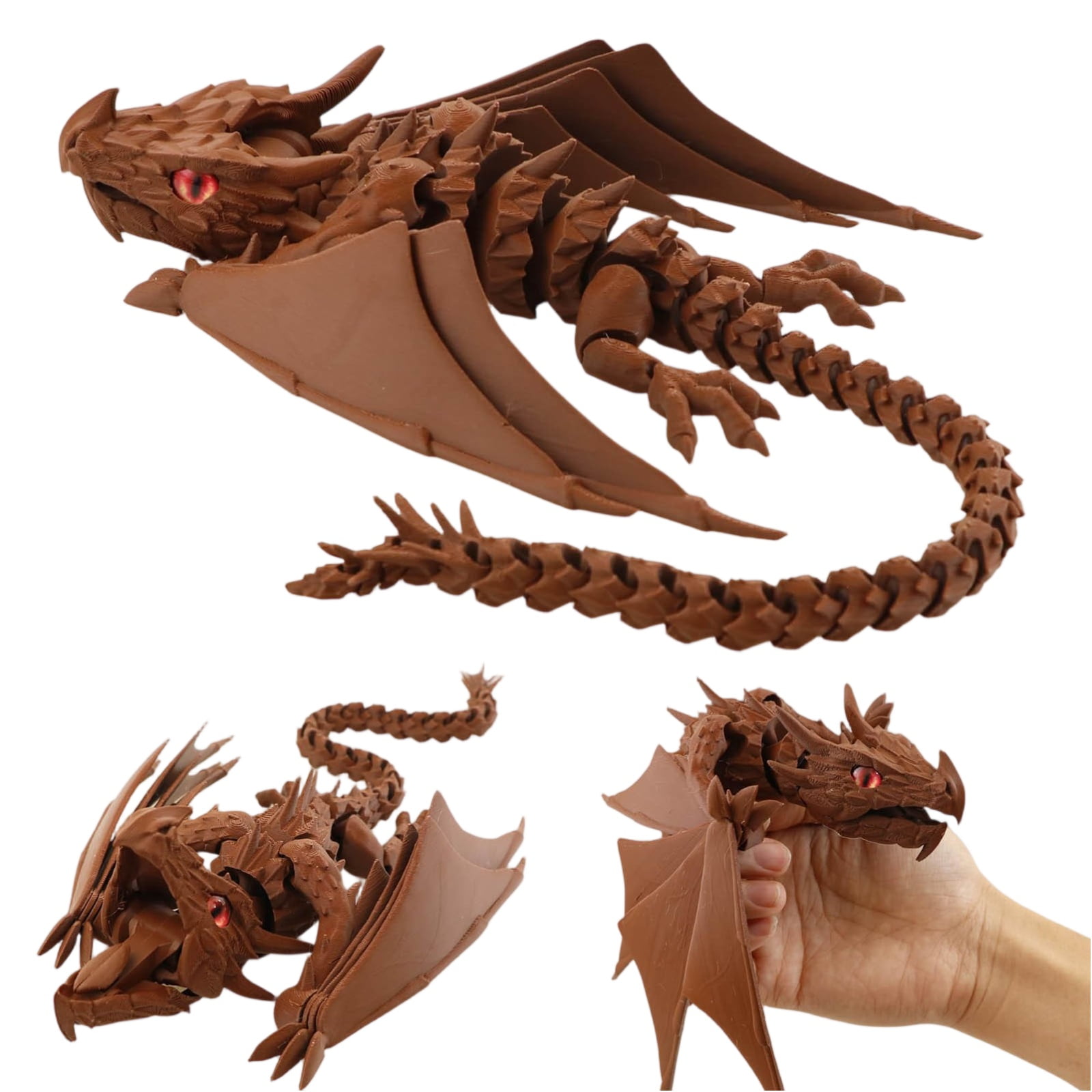 Intricately Designed Articulated Dragon Model 3D Printed Collectible ...