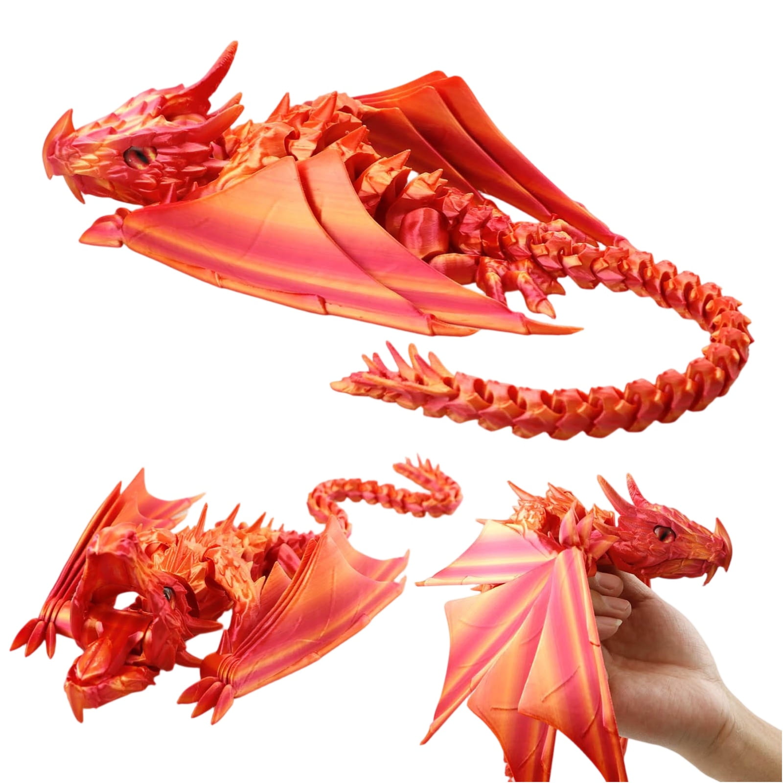 Intricately Designed Articulated Dragon Model 3D Printed Collectible ...