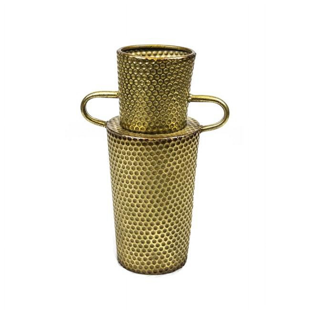Intriguingly Classic Metal Dimple Texture Vase, Gold - Walmart.com