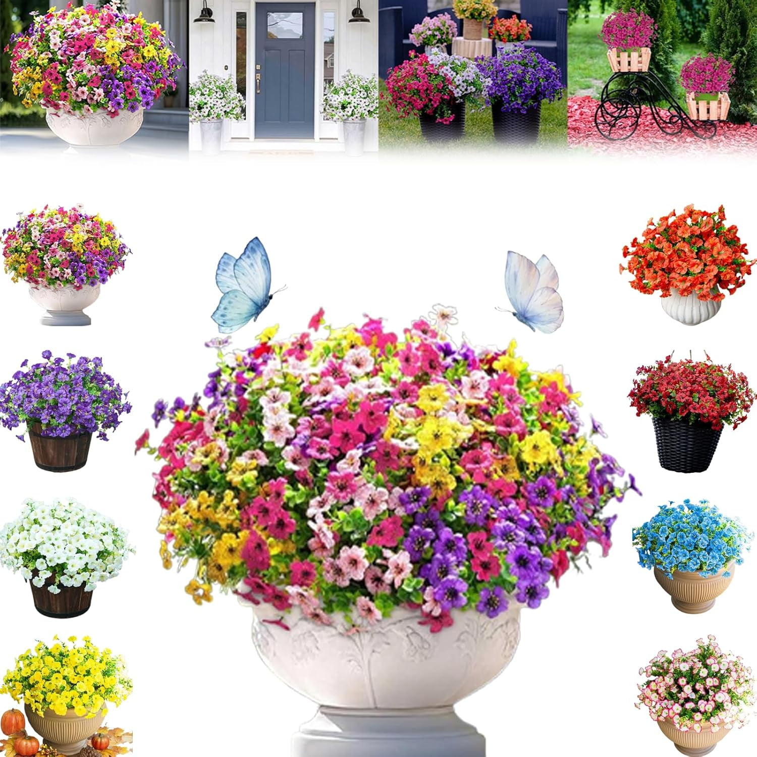 Intrinsici Flowers,2025 Upgraded UV Resistant Lifelike Artificial ...