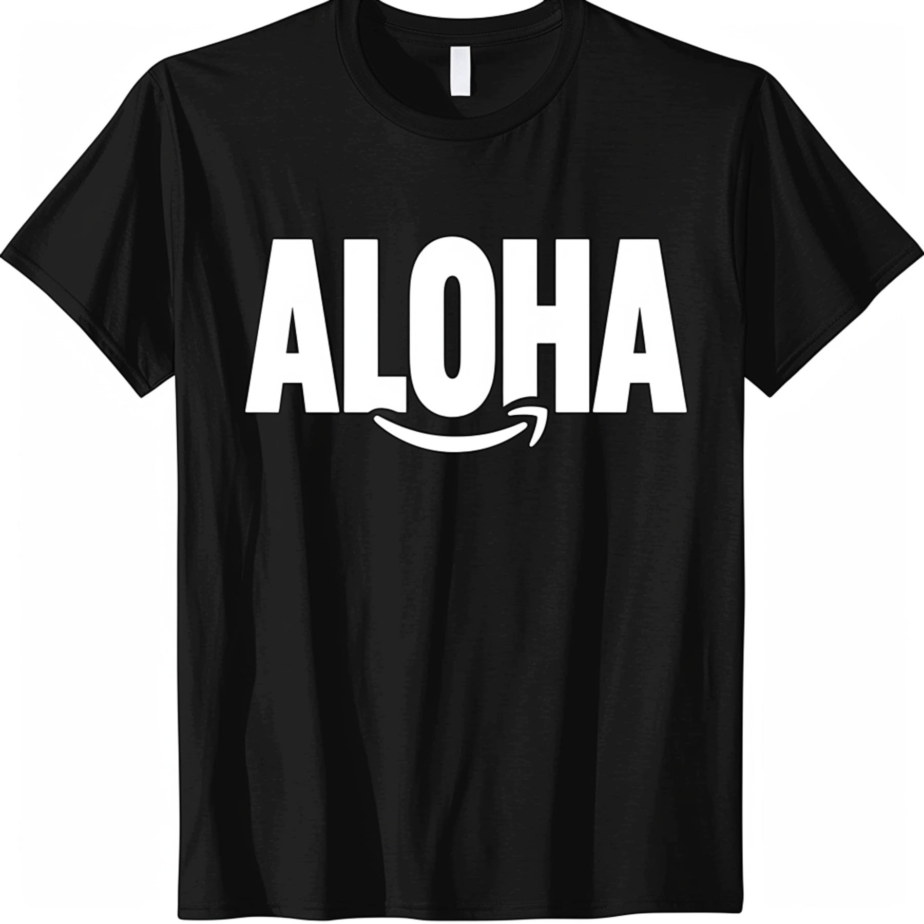Introducing our sleek and stylish Black TShirt featuring a bold 'ALOHA ...