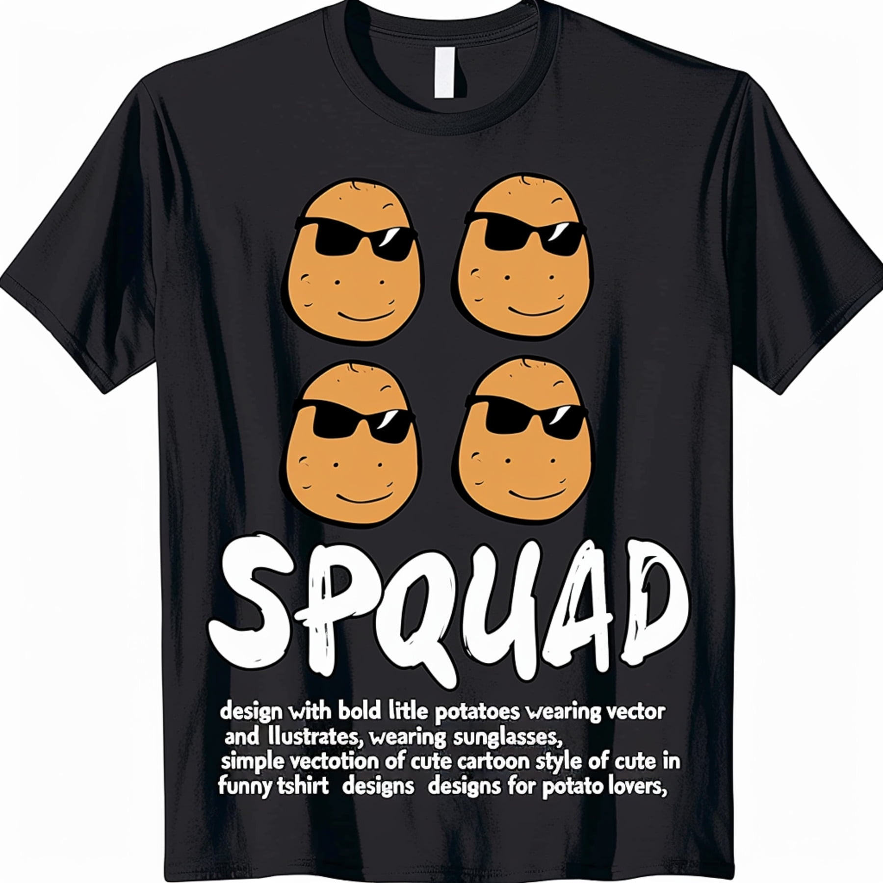 Introducing the Spud Squad Black TShirt: A MustHave for Potato Lovers ...