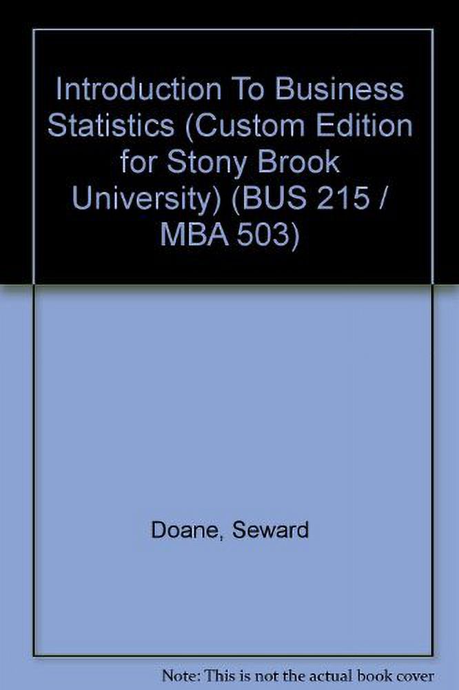 Pre-Owned Introduction To Business Statistics (Custom Edition for Stony Brook University) (BUS ...
