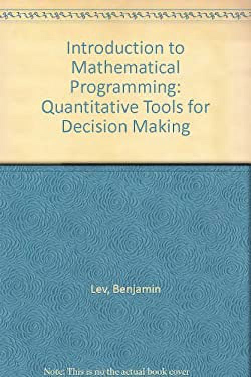 Pre-Owned Introduction to Mathematical Programming : Quantitative Tools ...