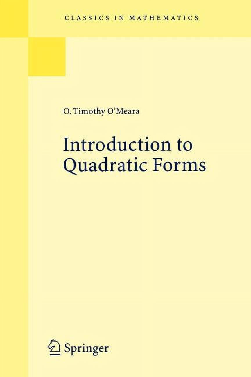 Introduction to Quadratic Forms - Walmart.com