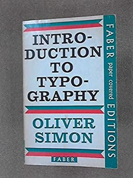 Pre-Owned Introduction to Typography 9780571056620 Used - Walmart.com