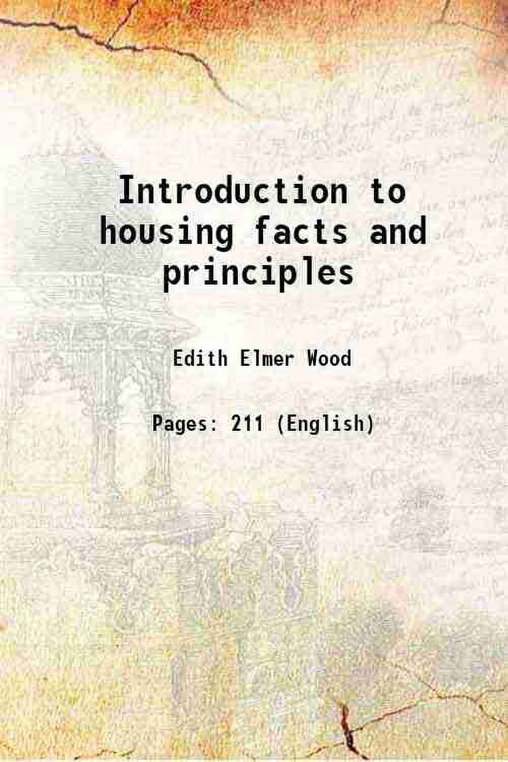 Introduction to housing facts and principles 1940 [Hardcover] - Walmart.com