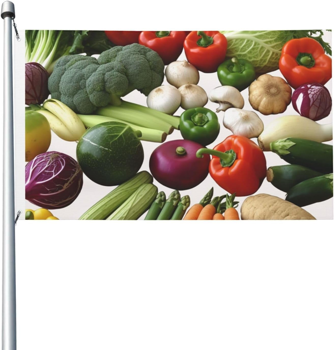 Introduction of various vegetables Flag 3x5 ft Flags for Outside Funny ...