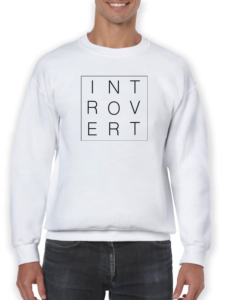 Introvert In A Square Slogan Sweatshirt Men -GoatDeals Designs, Male XX-Large - Walmart.com
