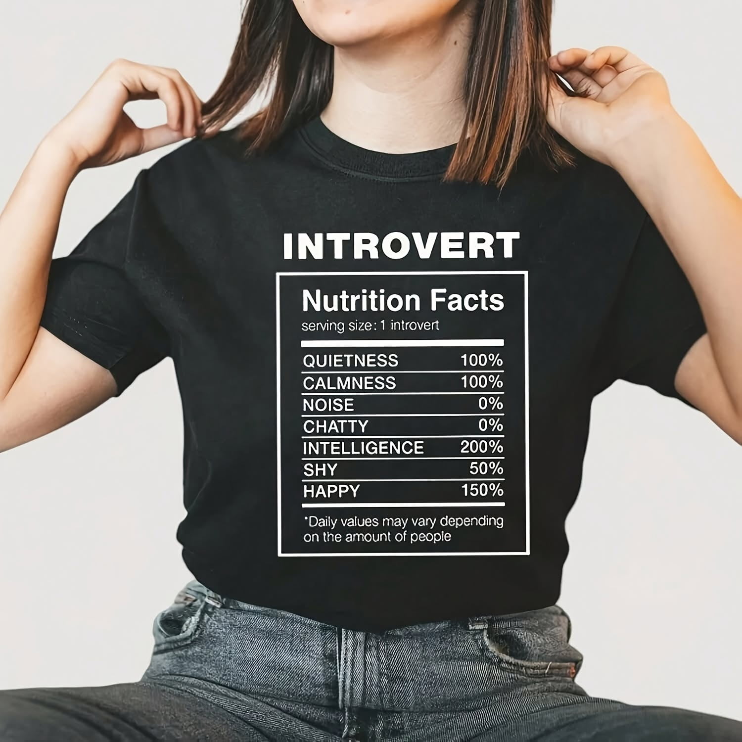 Introvert Logo Funnayingumor Introvers Joke T- S1Hir Summer Cotton ...