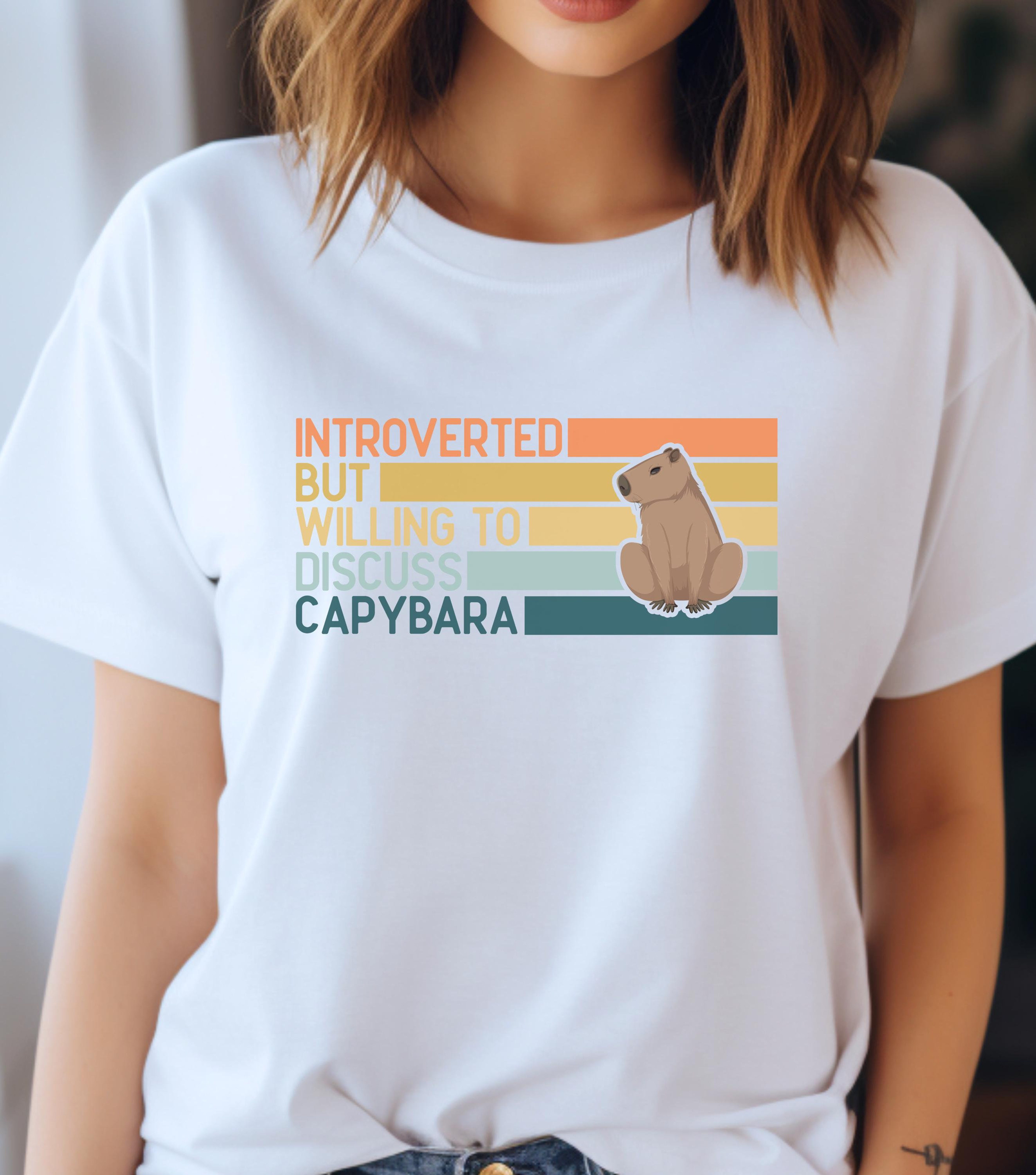 Introverted Capybara Shirt, Vintage Capybara Shirt, Funny Capybara ...