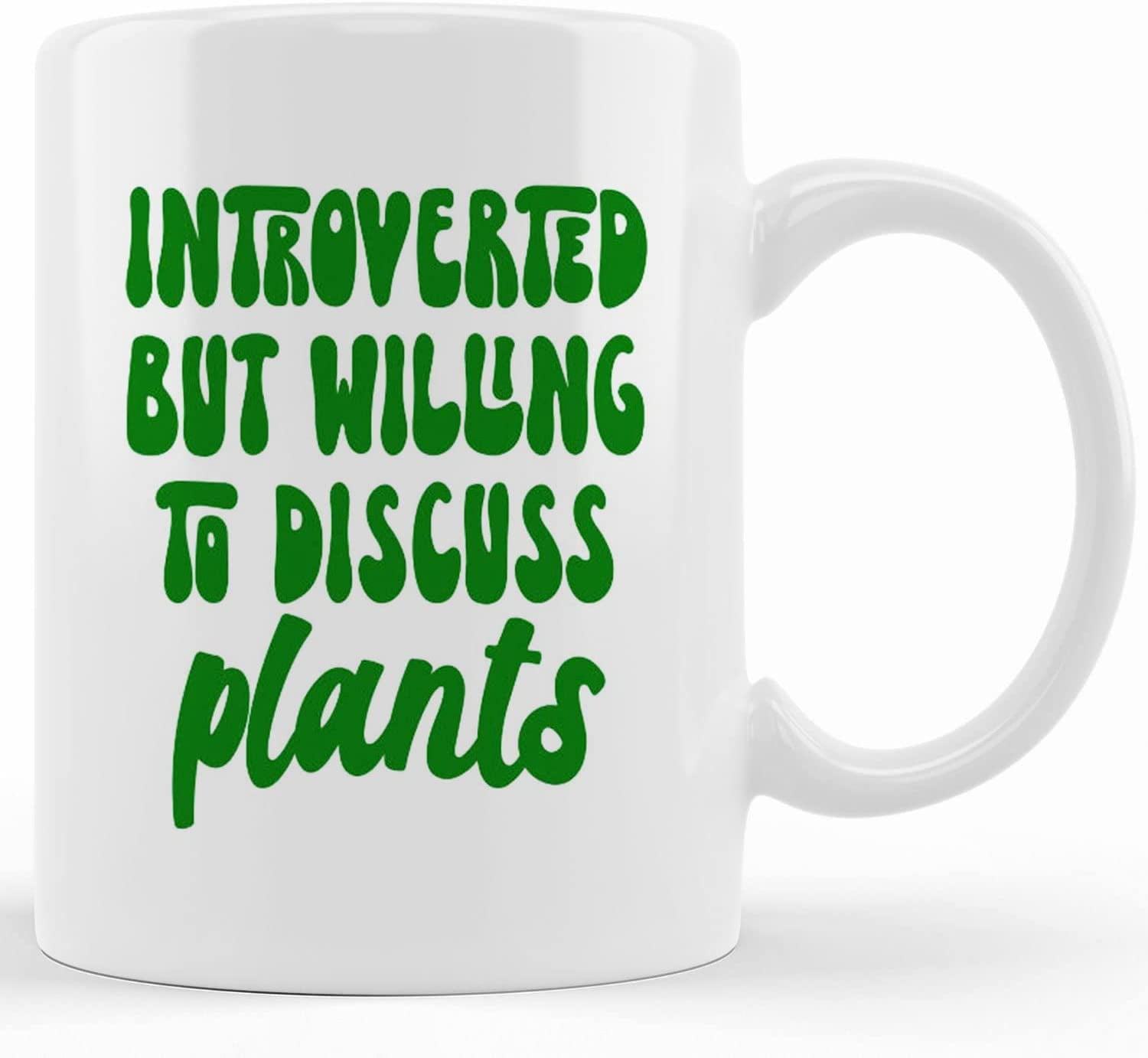 Introverted Coffee Mug, Plant Lover, Ceramic Coffee Mug, Plant Lady ...