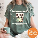 Introverted Resistance Frog Shirt Funny Political Frog Tee Introvert ...