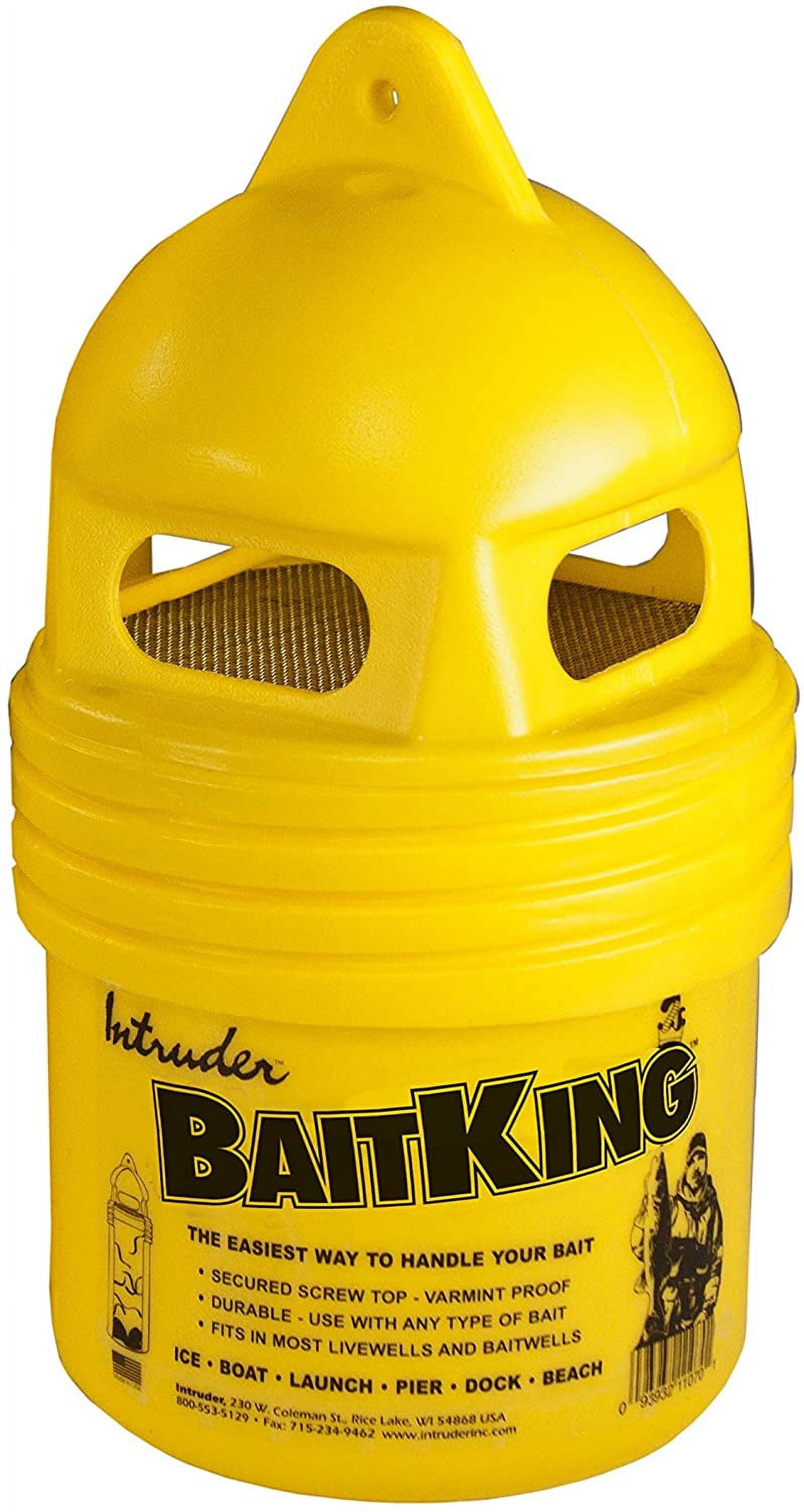 Intruder BaitKing 11-inch Small Live Bait Bucket for Minnow Fishing ...