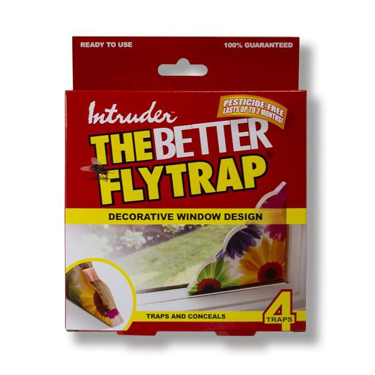 Intruder The Better Flytrap Disposable Indoor Fly Trap (4-Pack) 21080 ...
