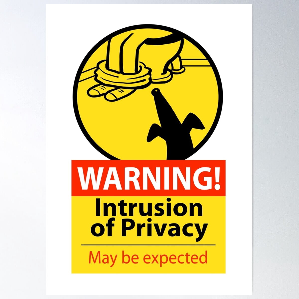 Intrusion hazard sign Poster, 8x12 UNFRAMED - Walmart.com