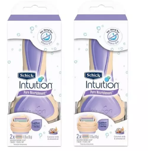 Intuition Pure Nourishment Razor Handle + 2 Cartridges (2 Pack) – for ...