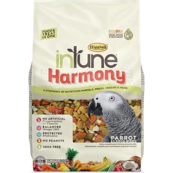 Intune Higgins Harmony Parrot and Large Bird Food, 3Lb Pet Treat ...