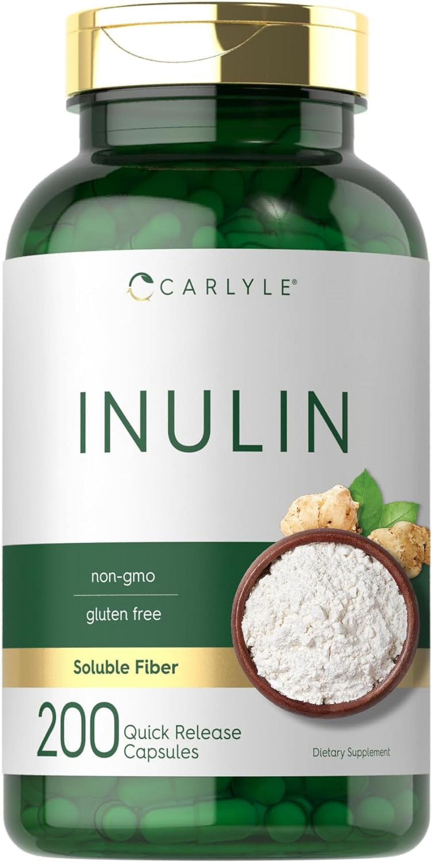 Carlyle Inulin 200 Count Capsules | Gluten Free, Non-GMO Supplement ...
