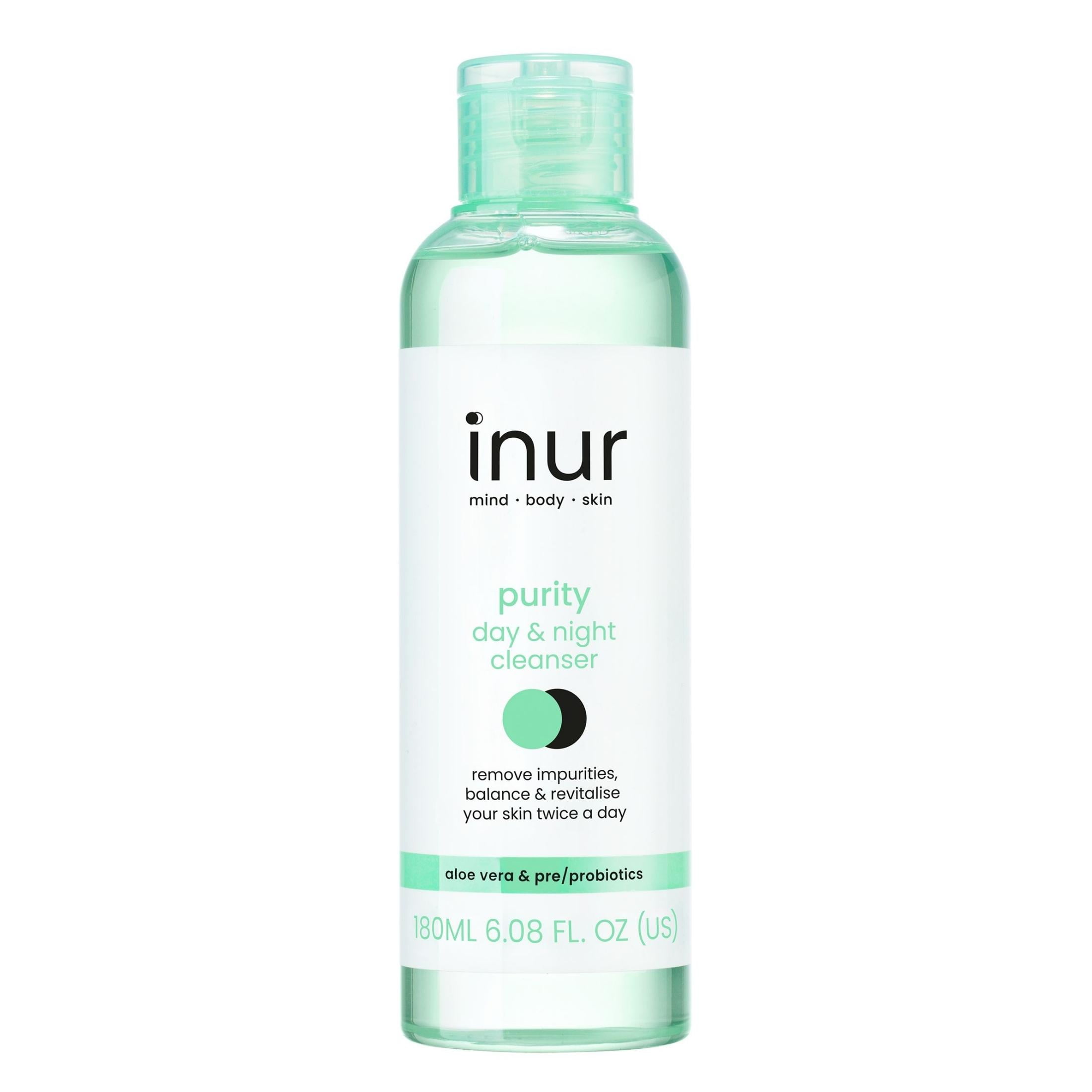 Inur Purity Day & Night Facial Cleanser with Aloe Vera, Prebiotics ...
