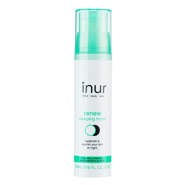 Inur Renew Sleep Mask with AHA, Exfoliating Overnight Mask, Hydrate ...