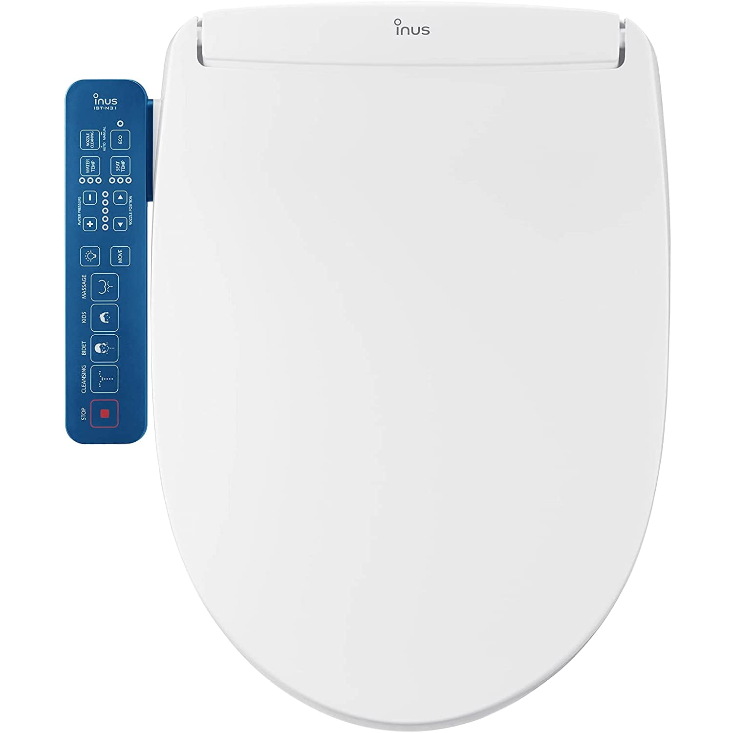 Inus N31 Electric Heated Bidet Toilet Seat Elongated, Warm Water, Smart ...