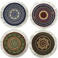 Inusitus Set of 4 Round Coasters - Rug Table Drink Holders - Oriental ...