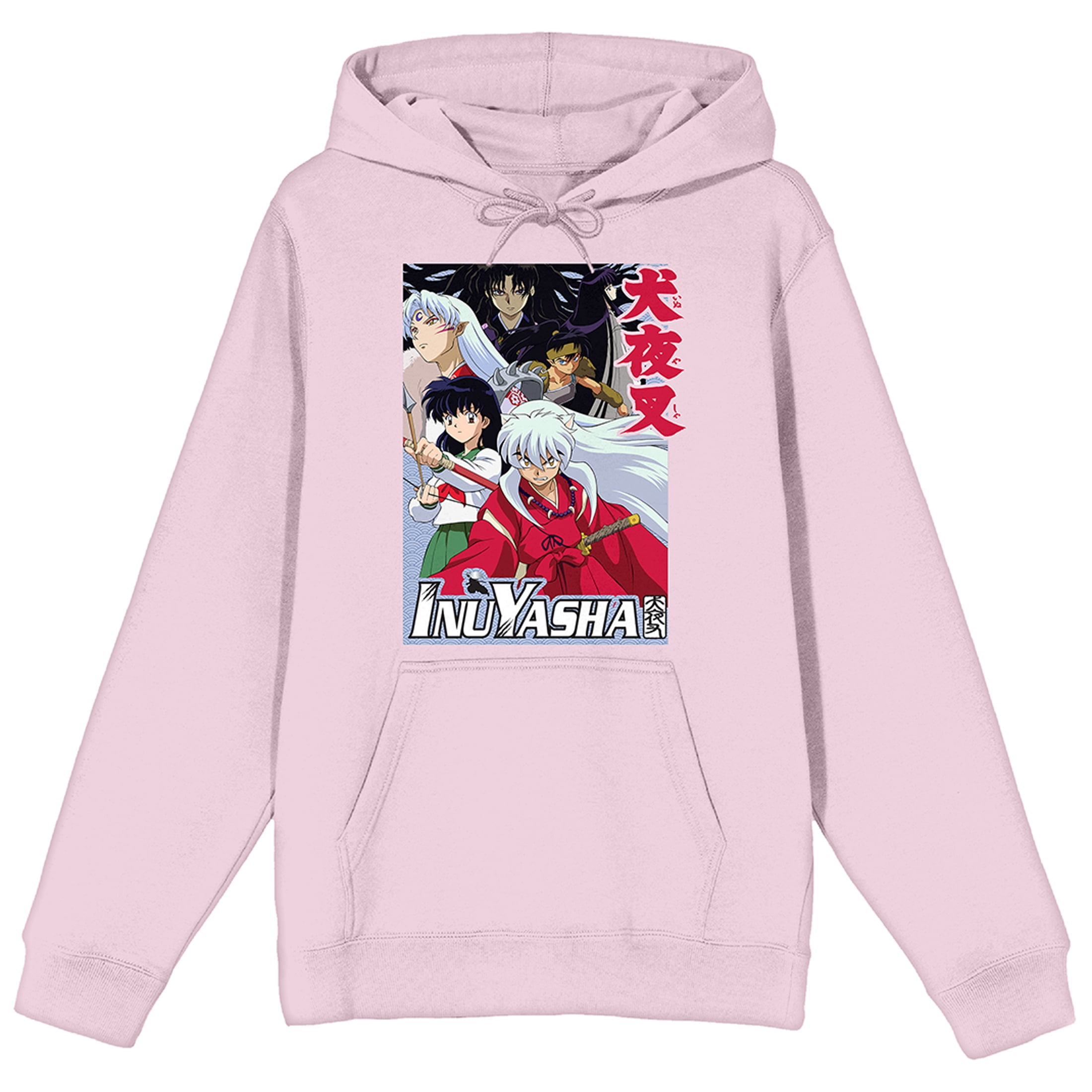 Inuyasha Group Shot Long Sleeve Cradle Pink Men's Hooded Sweatshirt ...