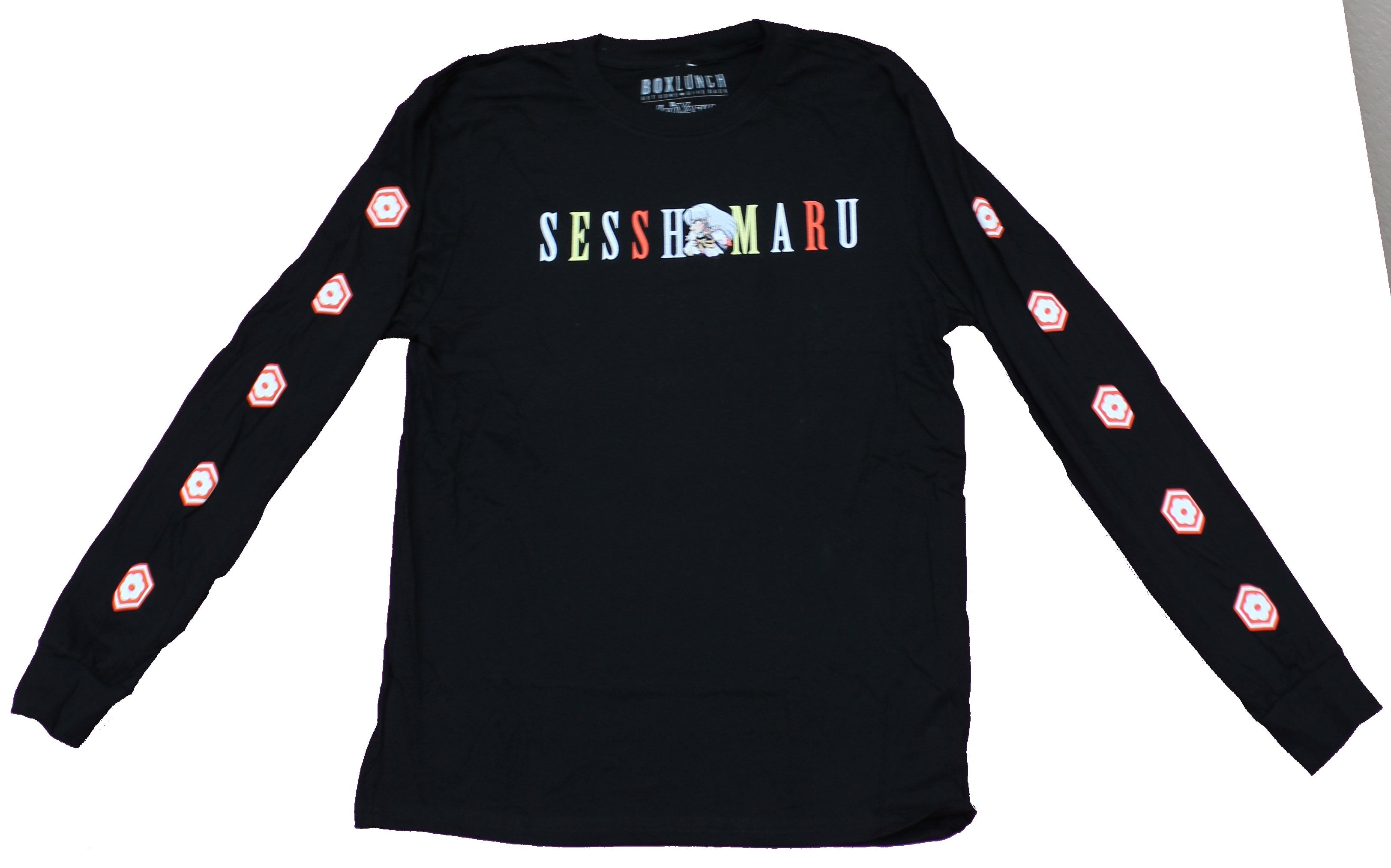 Inuyasha Long Sleeve Mens T-Shirt - Sesshomaru Chibi Style Symbol ...
