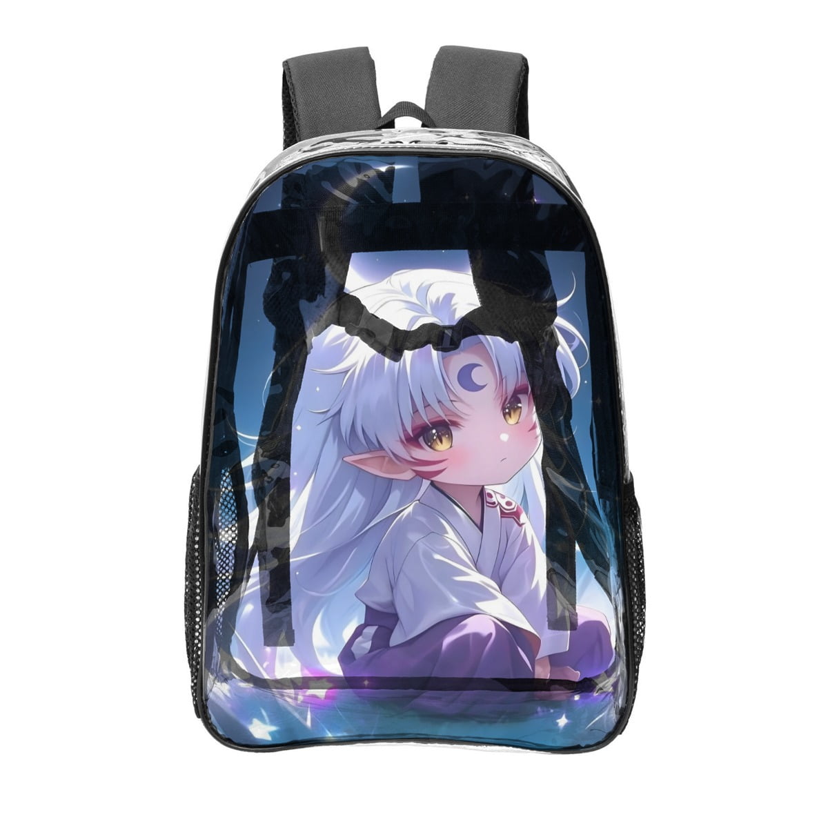 Inuyasha Pattern Transparent Backpack Lightweight And fashionable ...