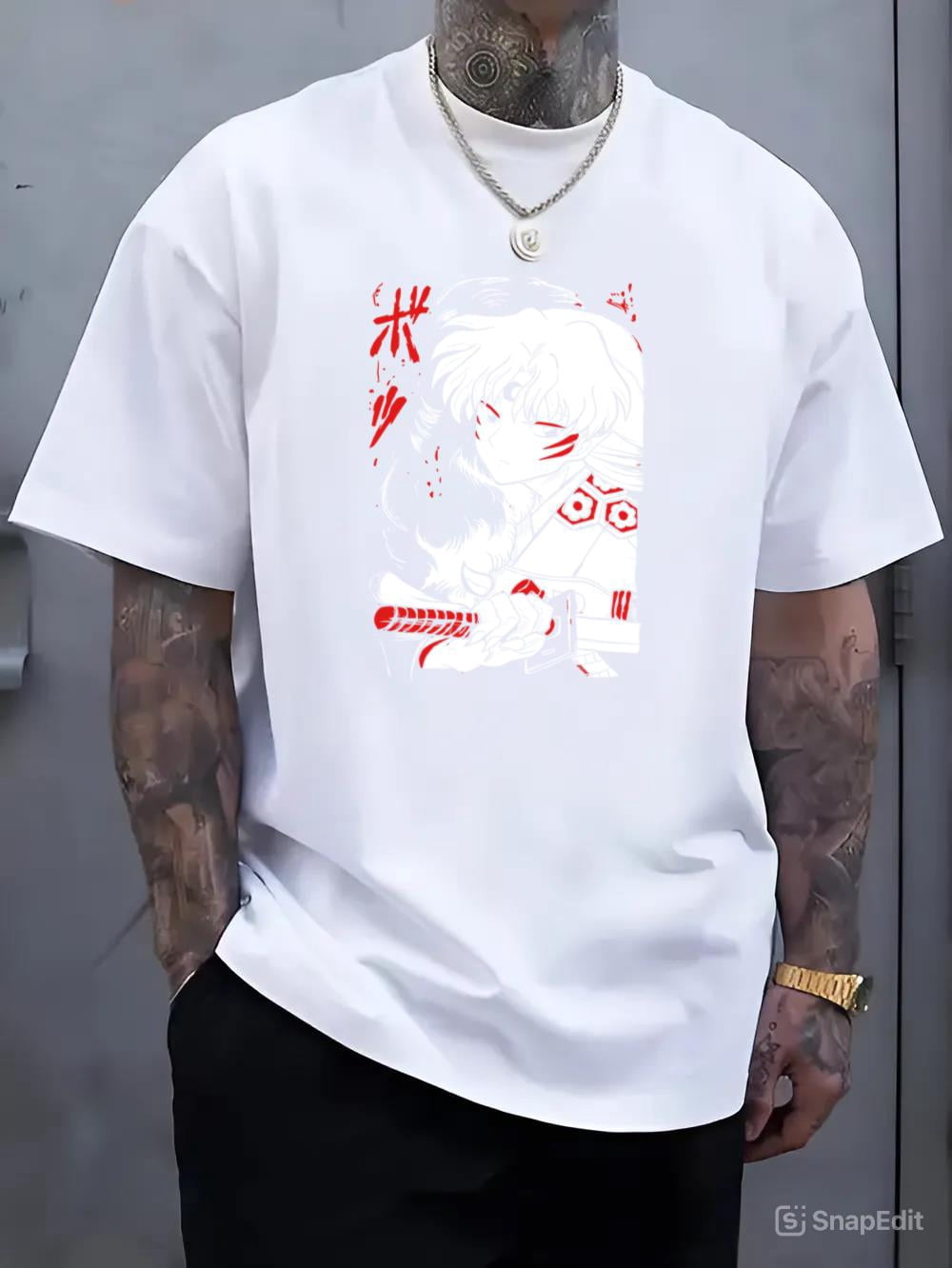 Inuyasha Sesshomaru Red Moon Anime Manga Fan Demonic Brother T-Shirt ...