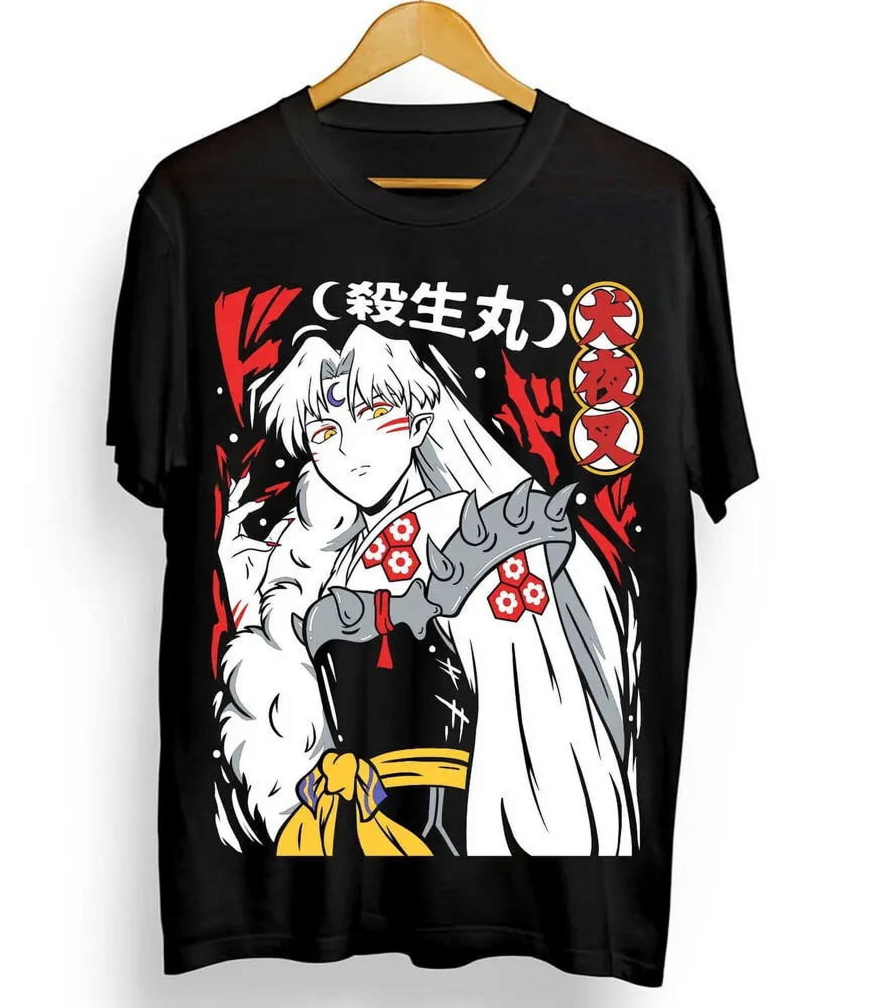 Inuyasha Sesshomaru T-shirt Red Moon Inu Yasha Girl Anime Manga Gifts ...