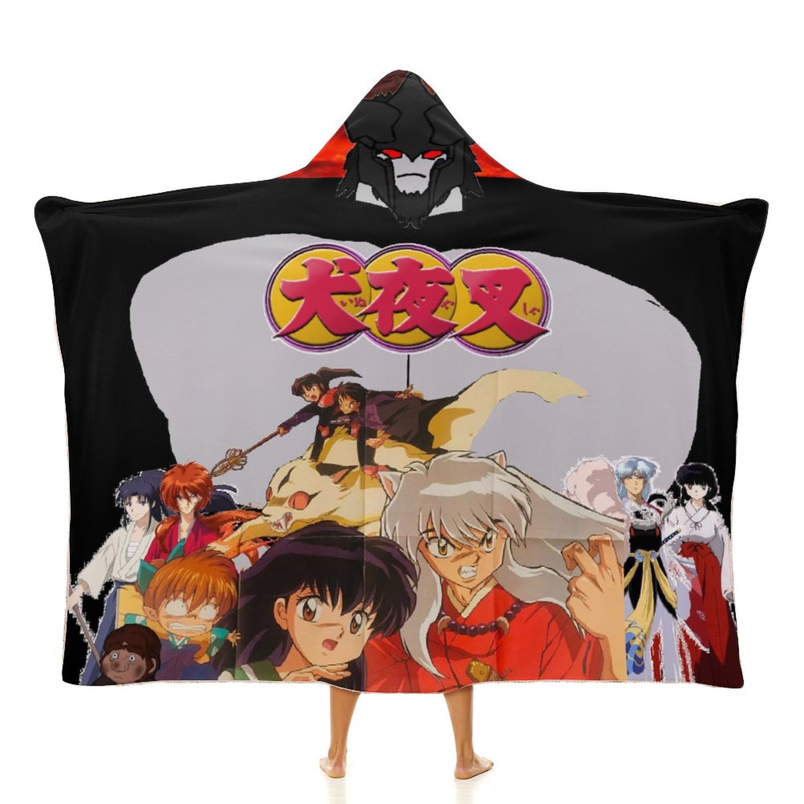 Inuyasha The Final Act Wearable Blanket Fleece Hooded Robe Cloak ...