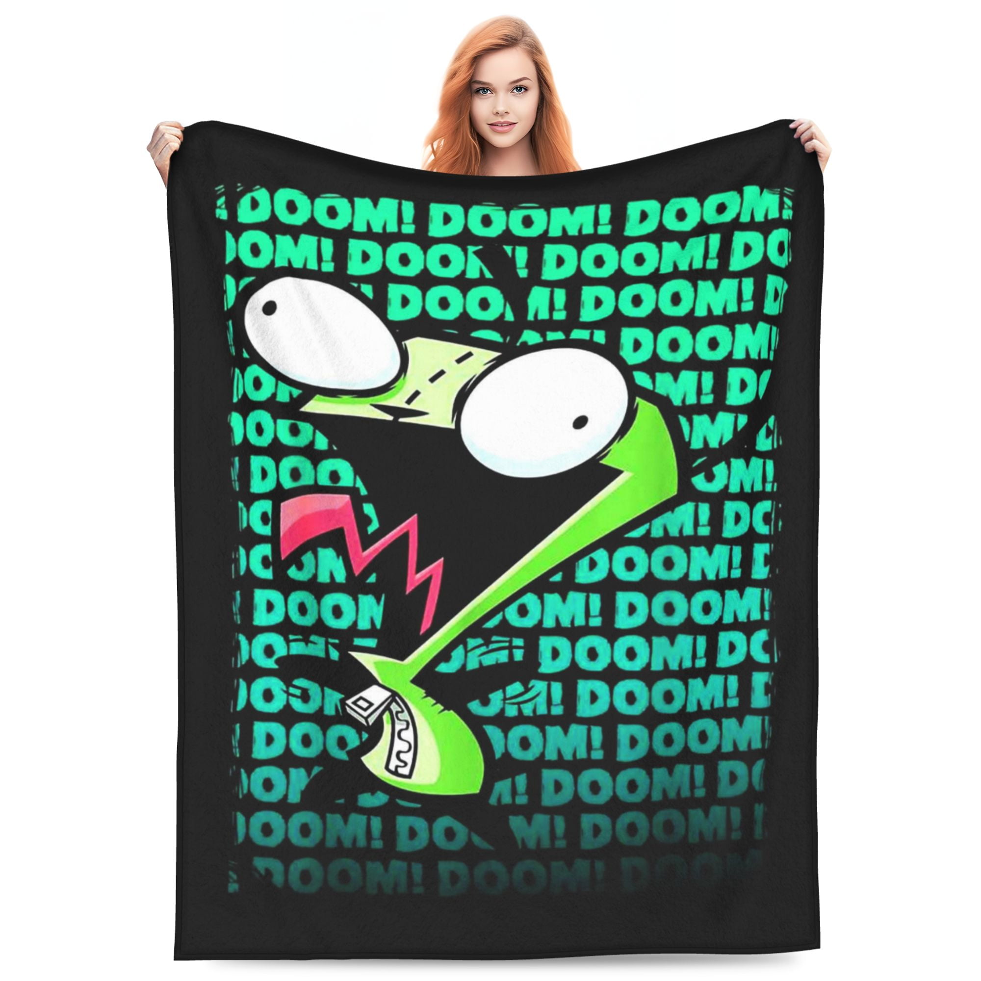 Inva-der Monster Z1m Gir Bed Blanket Lightweight Throw Blankets Flannel ...