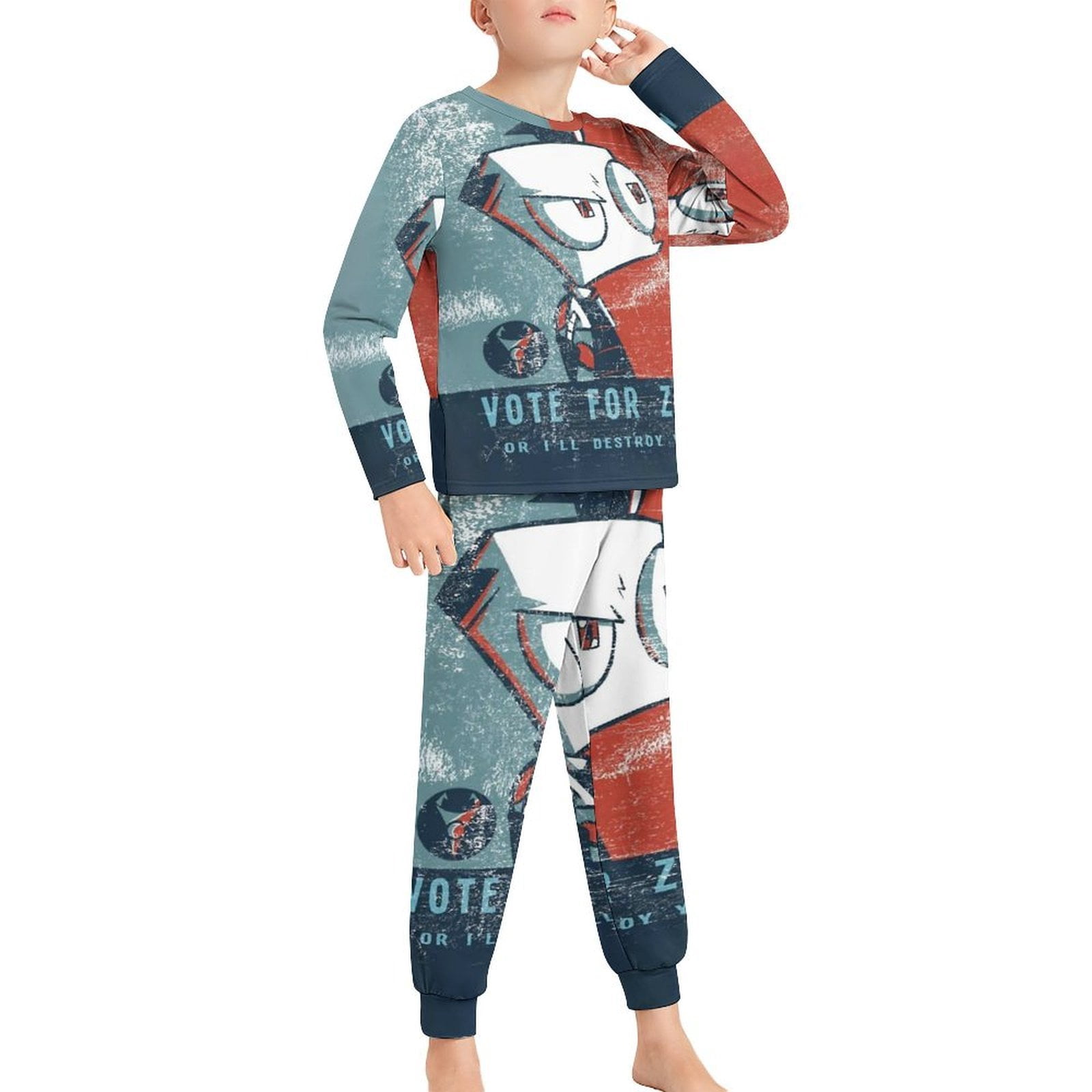 Inva-der Monster Z1m Gir T Shirt Set Long Sleeve Tee Shirt Pants Set ...