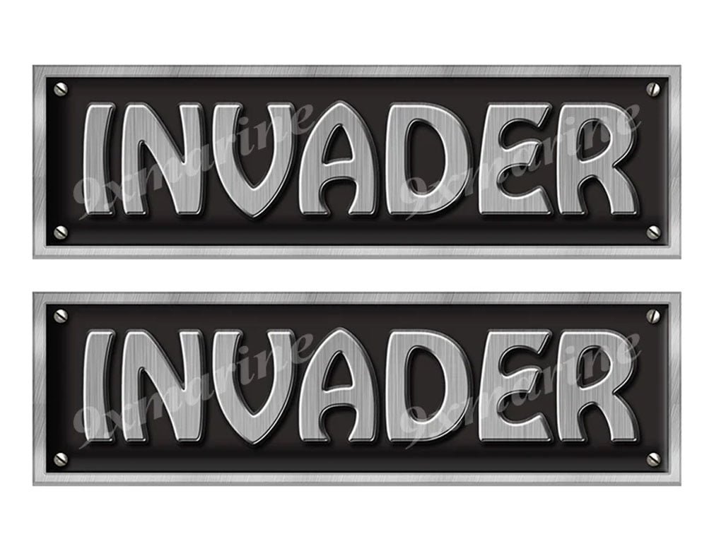 Invader Imitation Name Plate Sticker set. 10"x3" each - Walmart.com