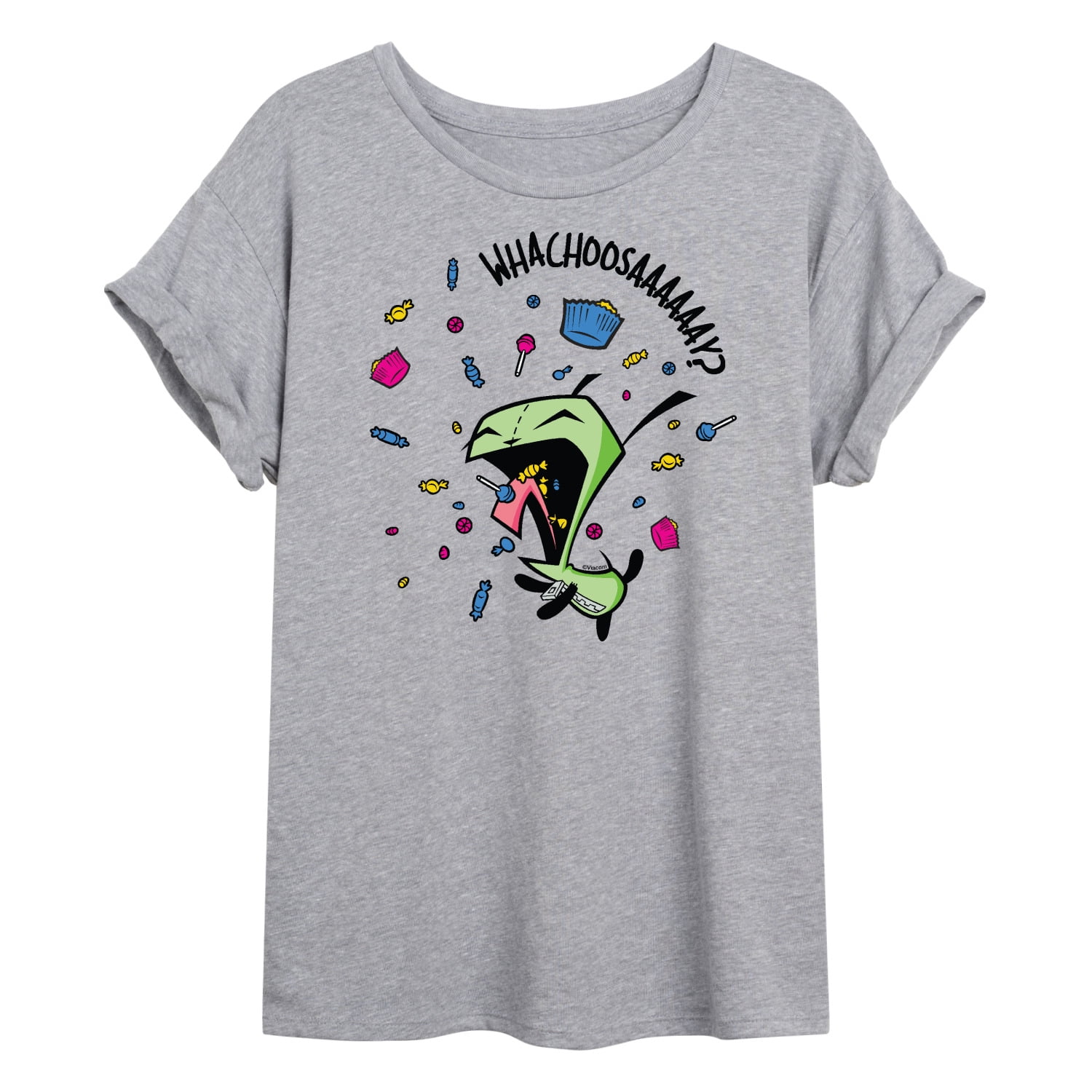 Invader ZIM - GIR Eating Candy - WHACHOOSAY - Juniors Ideal Flowy ...