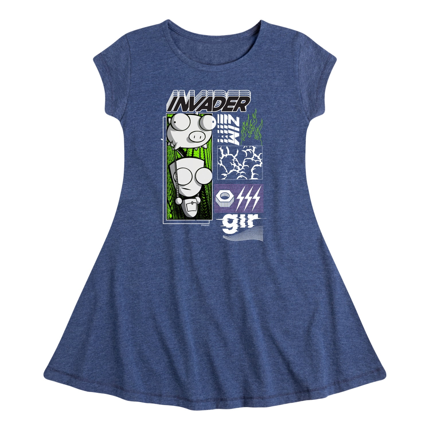 Invader ZIM - GIR Holding a Pig in the Air - Toddler And Youth Girls ...
