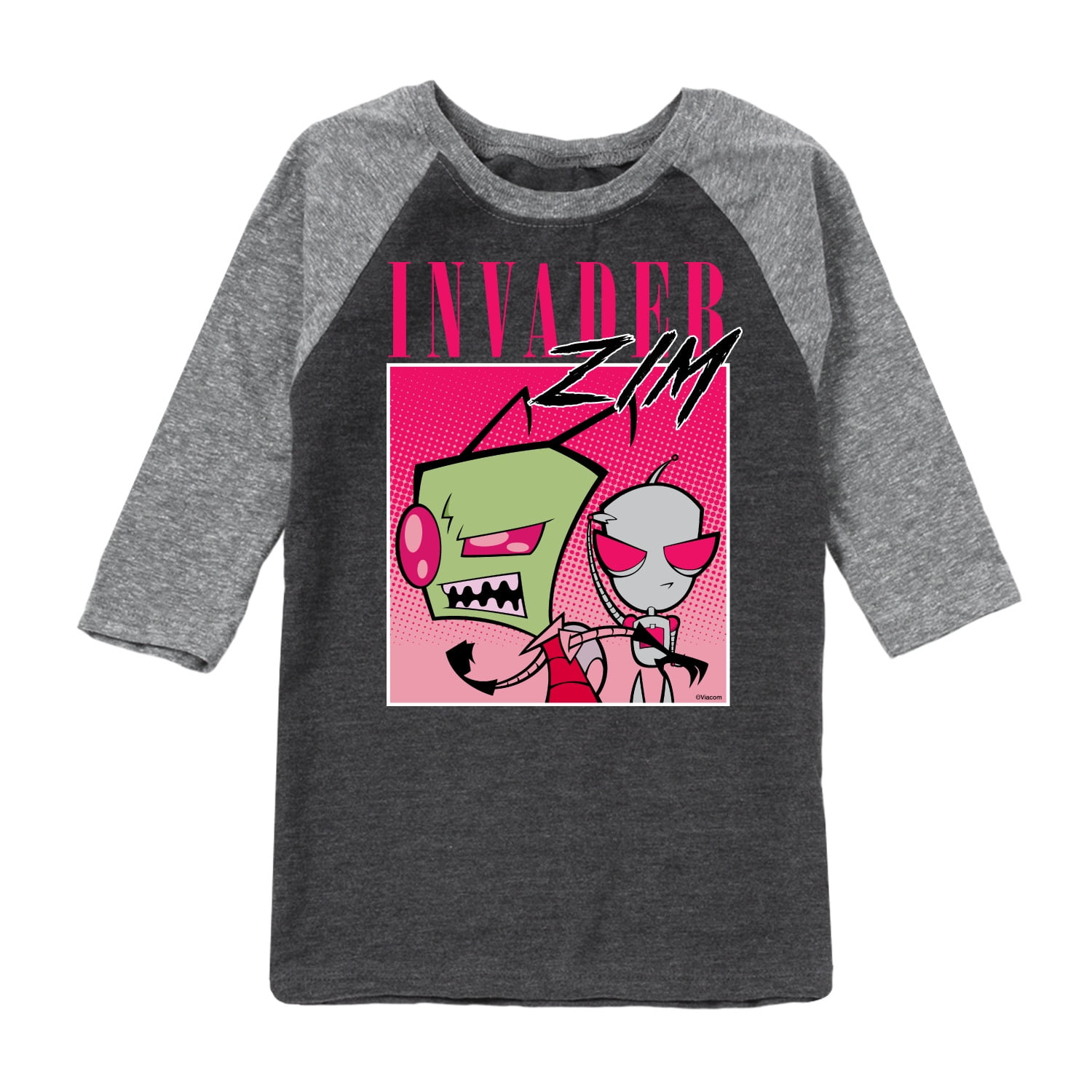 Invader ZIM - GIR I Love You Piggy - Toddler And Youth Raglan Graphic T ...