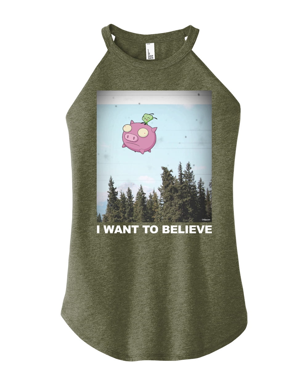 Invader ZIM - GIR Sitting on Flying Pig - I Want to Believe - Juniors ...