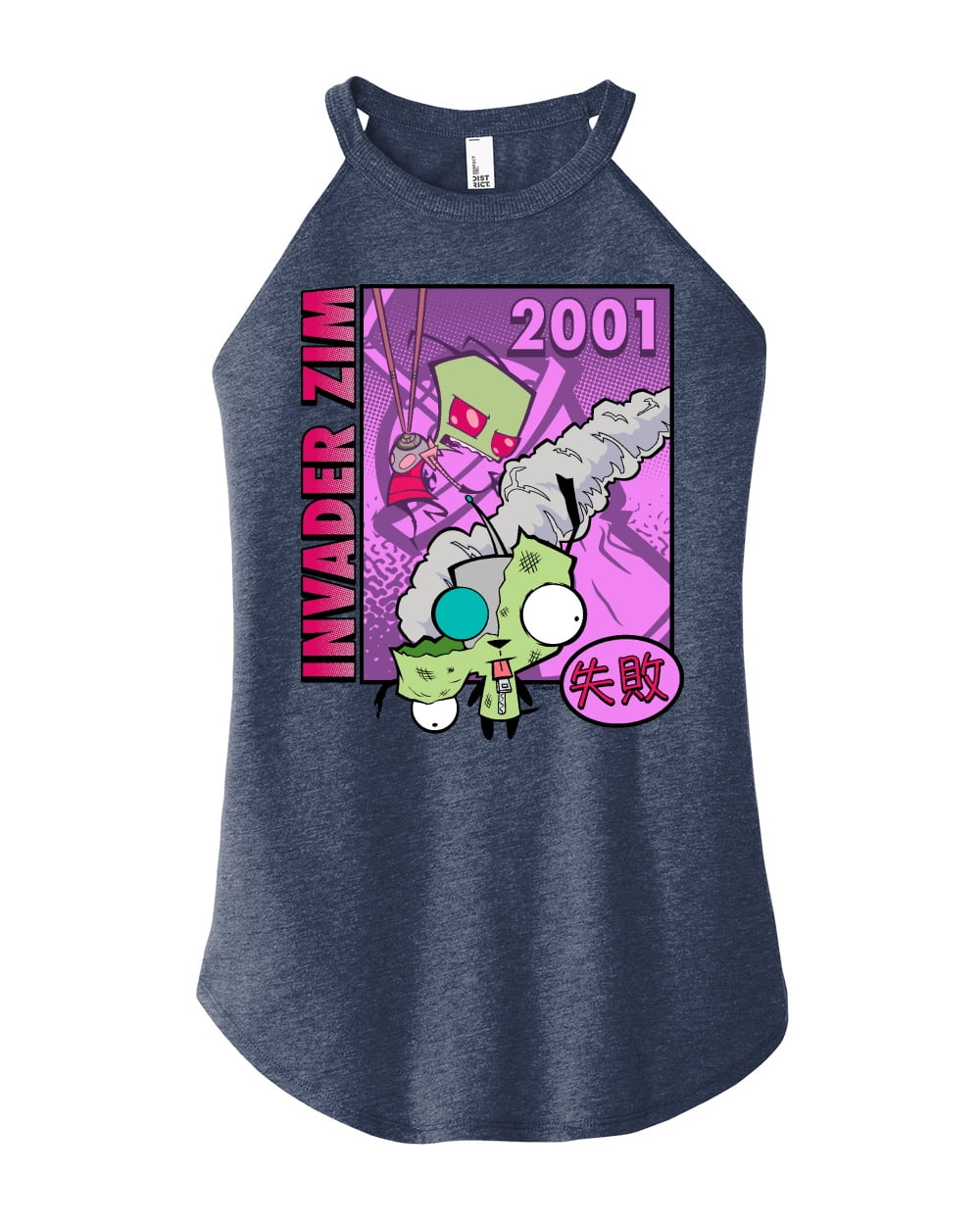 Invader ZIM - ZIM with Kanji Failure - 2001 - Juniors High Neck Tank ...