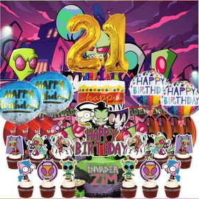 Invader Zim Plates Balloons Party Supplies Plates Cake Toppers ...