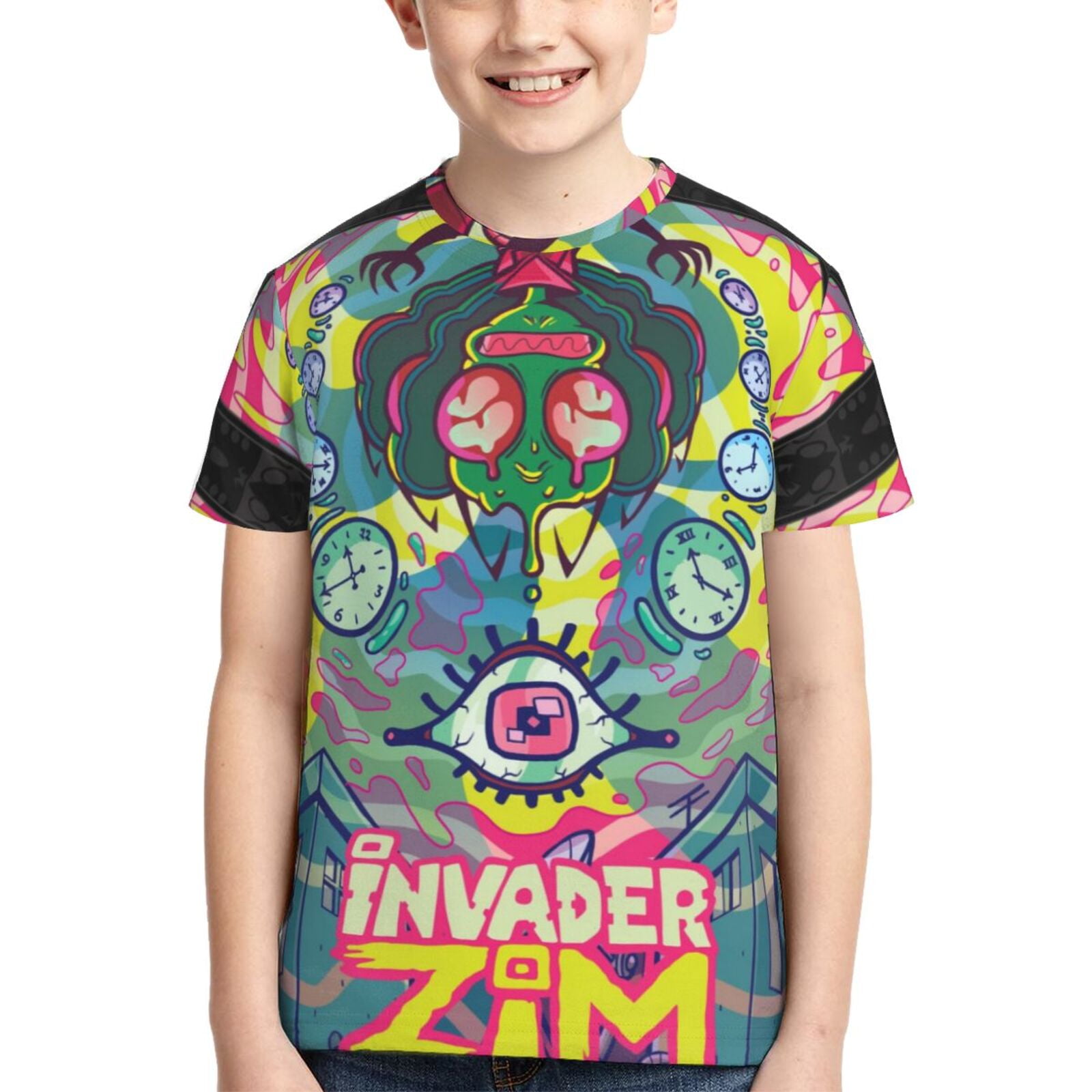 Invader Zim 3D Anime Pattern Boys And Girls Casual Print Short Sleeve ...