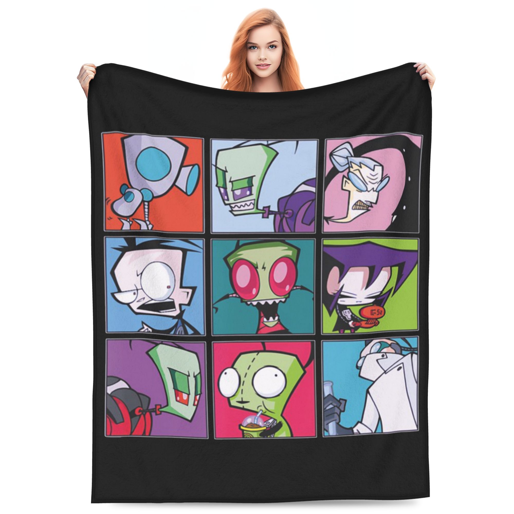 Invader Zim 3D Printing Blanket, Lightweight Throw Blankets Flannel ...