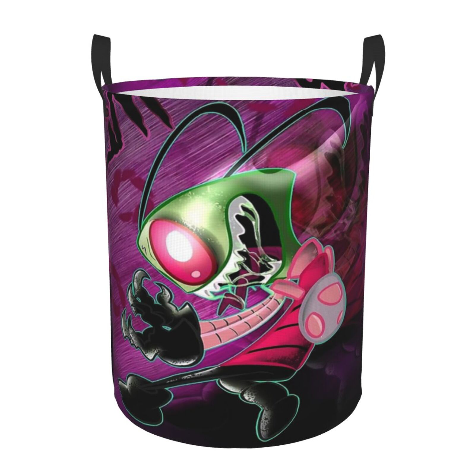 Invader Zim 3d Graphic Flame Laundry Basket Fire Flame Clothes Hamper ...