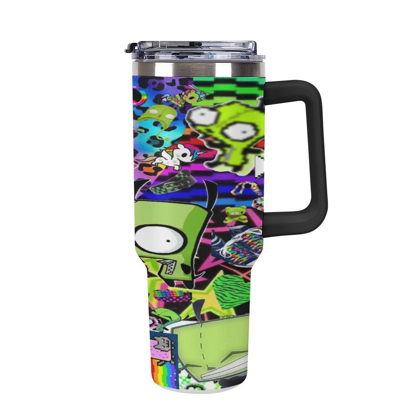 Invader Zim 40 Oz Tumbler with Handle And Straw, Vacuum Insulated ...
