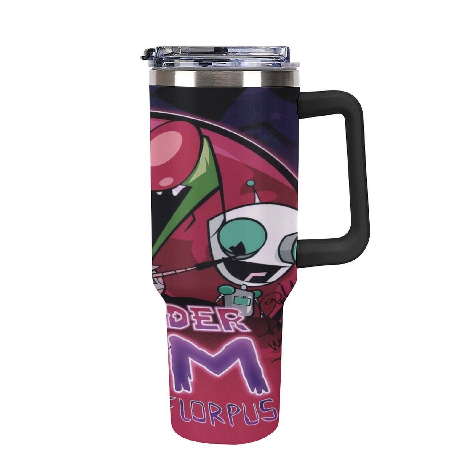 Invader Zim 40 Oz Tumbler with Handle And Straw, Vacuum Insulated ...