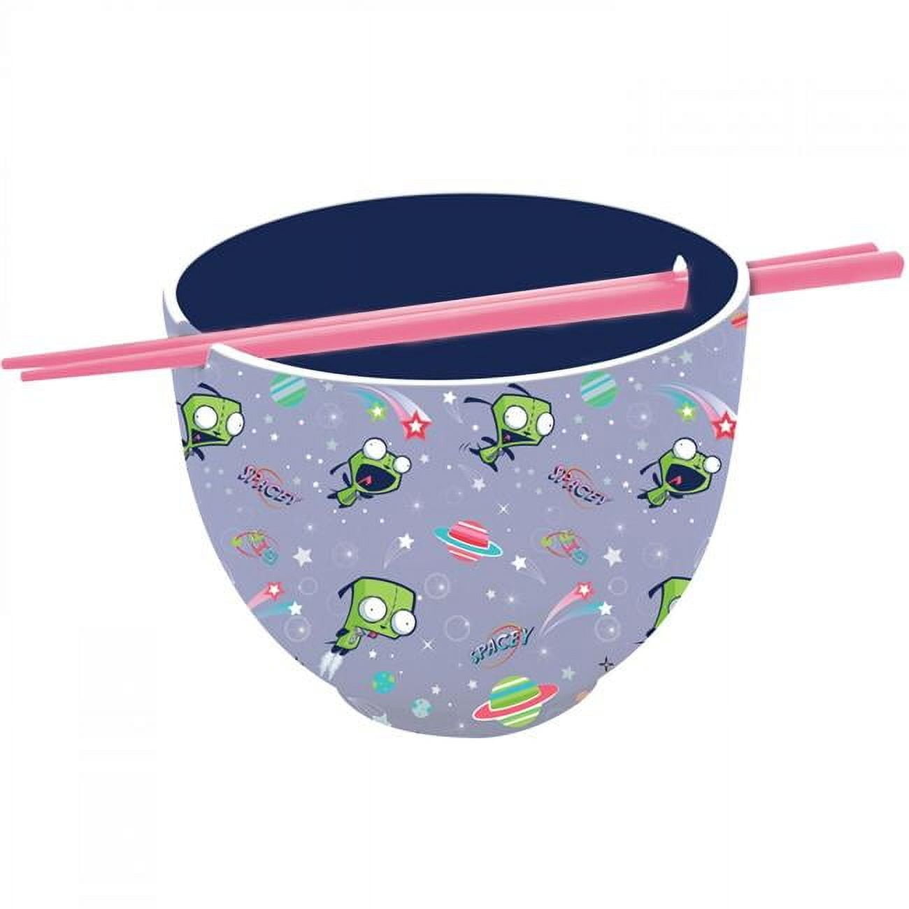 Invader Zim 871537 Gir in Space Ramen Bowl with Chopsticks, Purple ...