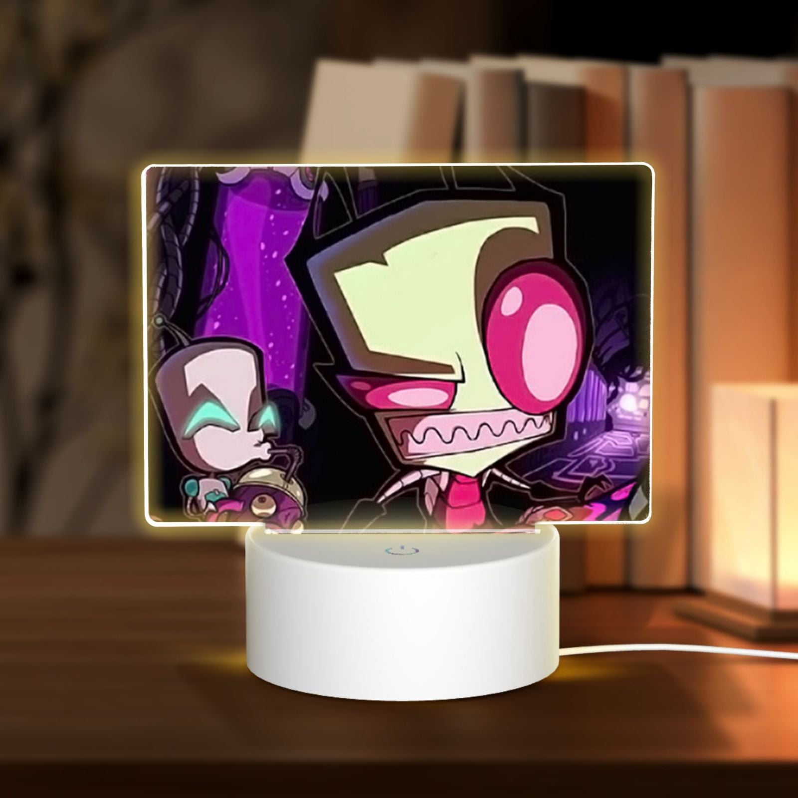 Invader Zim Acrylic Night Light Adjustable 3 Light Modes USB Cable Lamp ...