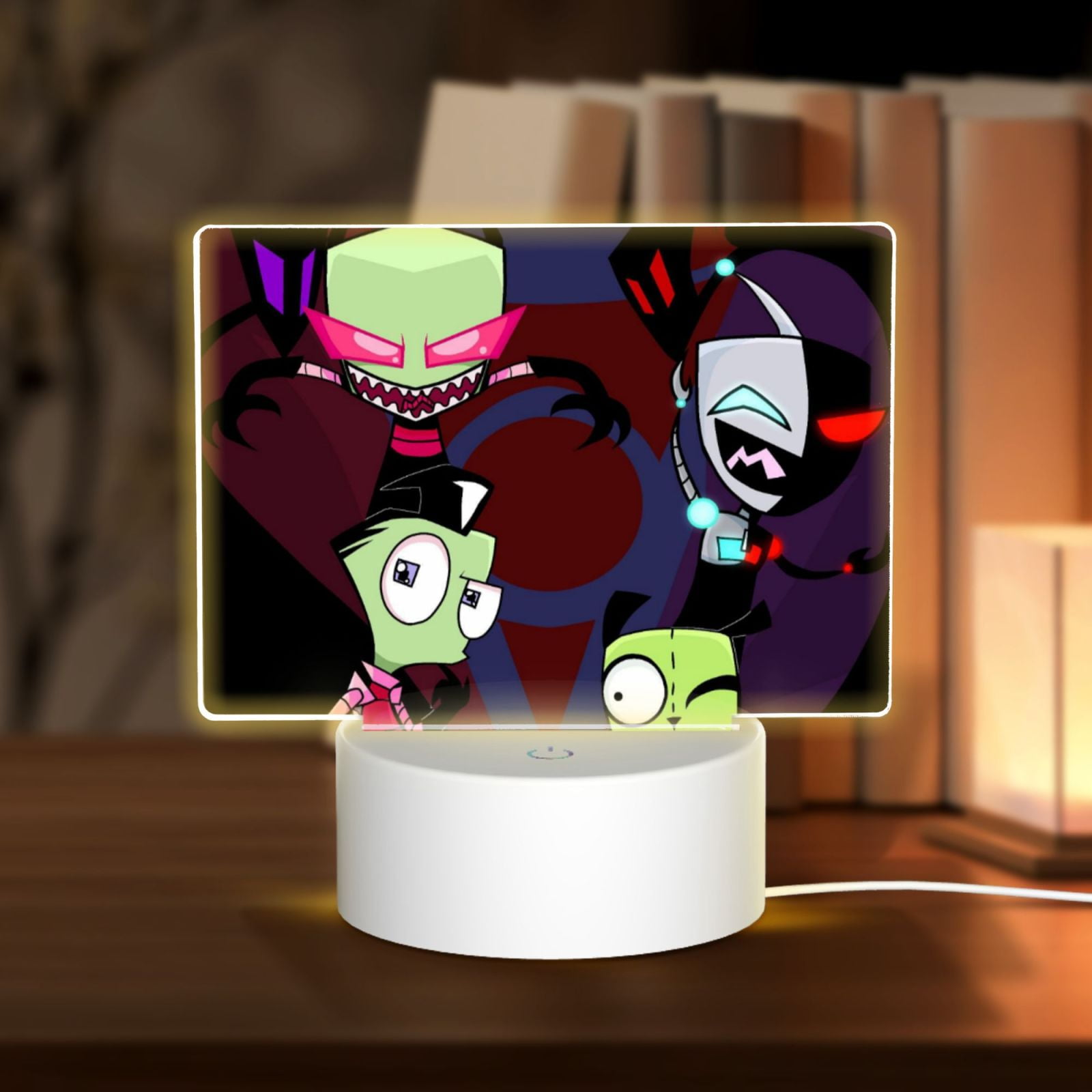 Invader Zim Acrylic Night Light Adjustable 3 Light Modes USB Cable Lamp ...